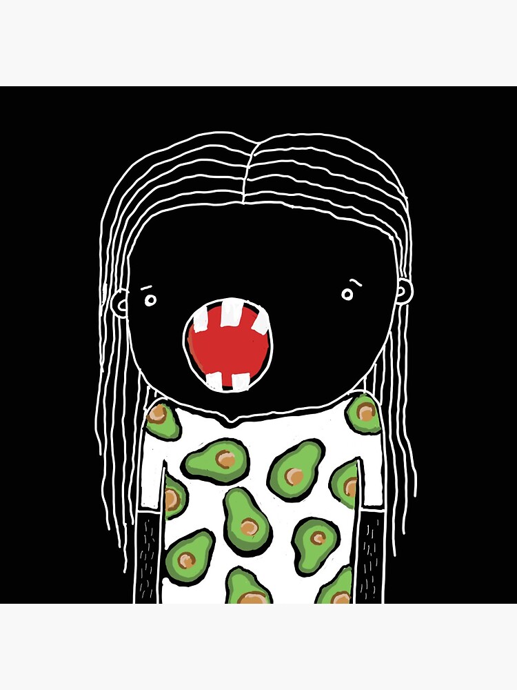 "Avocado girl" Sticker by Ievart | Redbubble