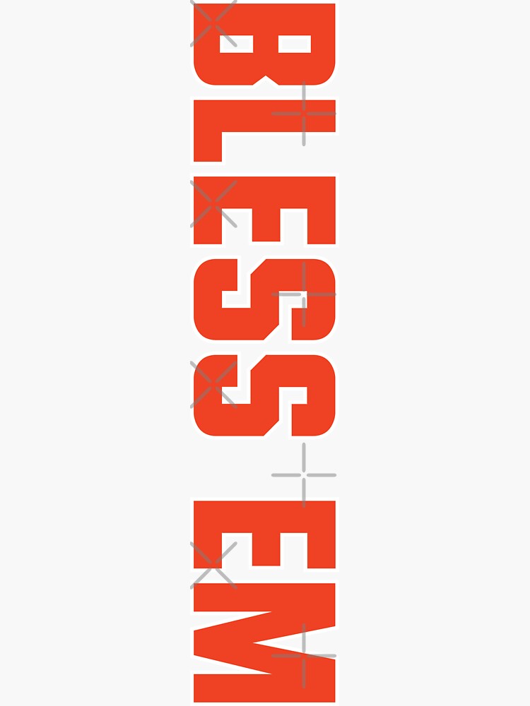 "BLESS UP ORANGE VERTICAL" Sticker for Sale by Duymai | Redbubble