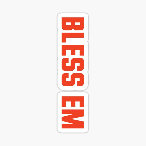 "BLESS UP ORANGE VERTICAL" Sticker for Sale by Duymai | Redbubble