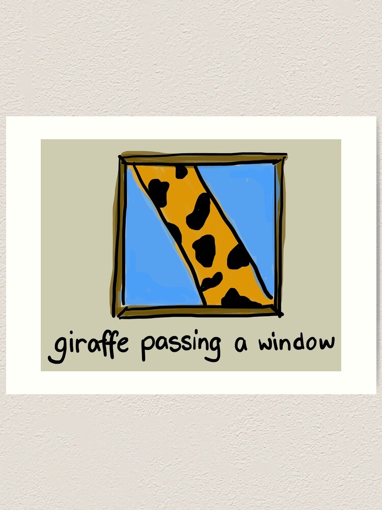 "Giraffe Passing a Window" Art Print for Sale by becSamways | Redbubble