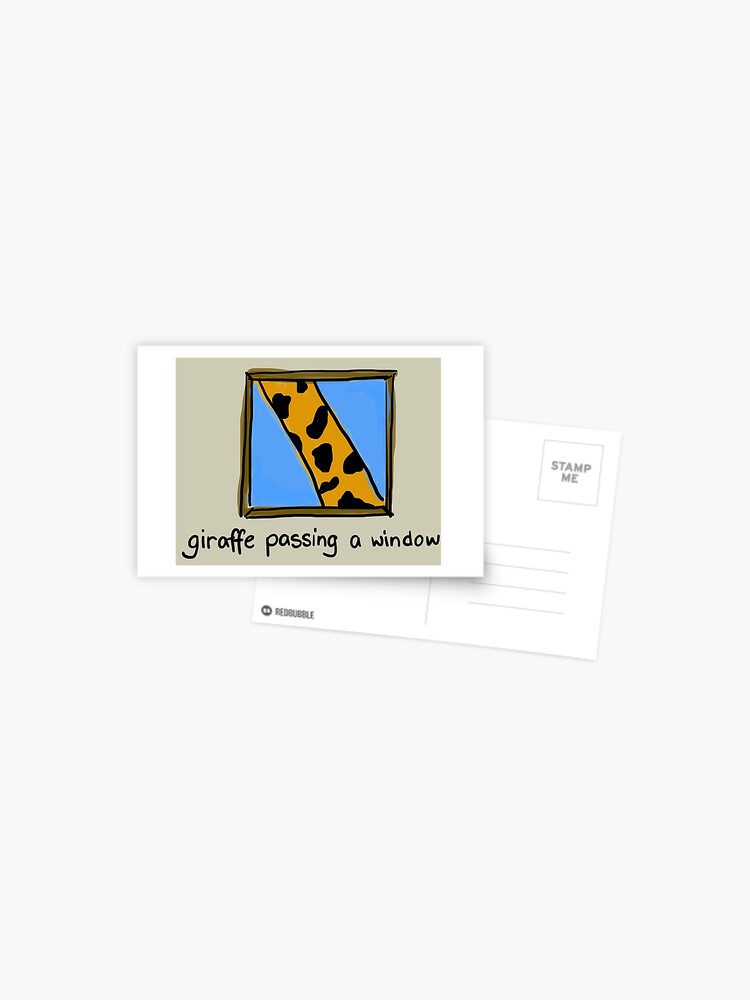 "Giraffe Passing a Window" Postcard for Sale by becSamways | Redbubble