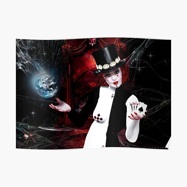 "Cosmic Joker" Poster by Allegra | Redbubble