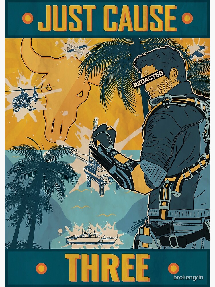 "JC3 Retro Art" Poster for Sale by brokengrin | Redbubble