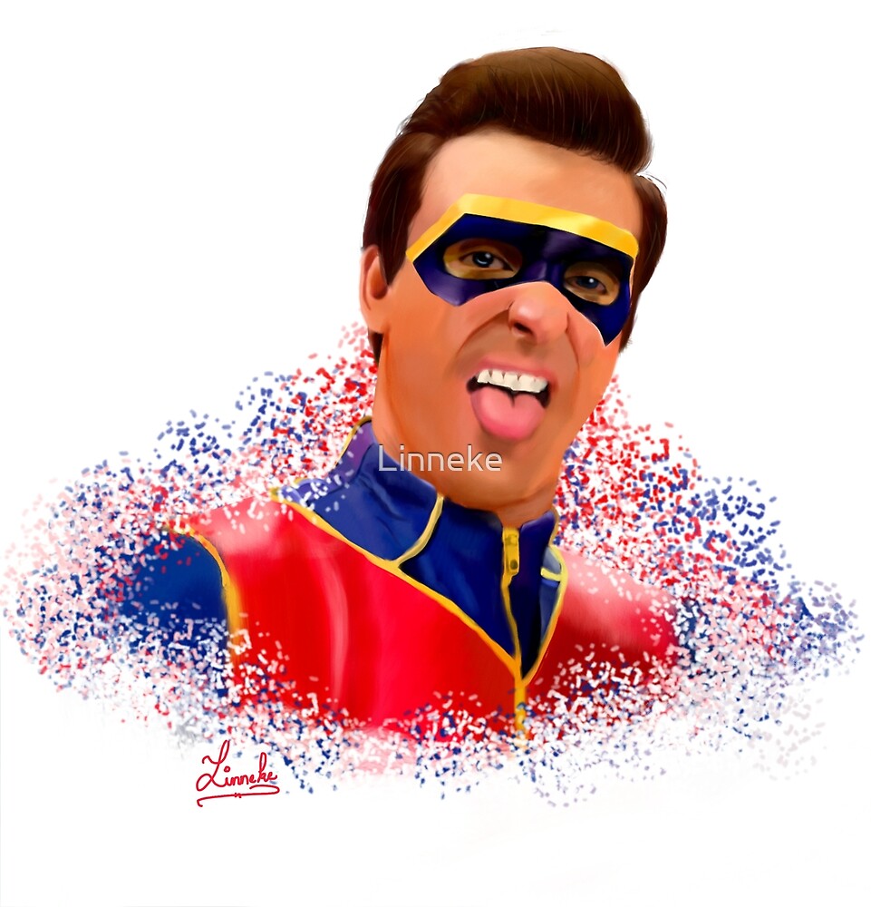"Captain Man Selfie Sketch" by Linneke | Redbubble
