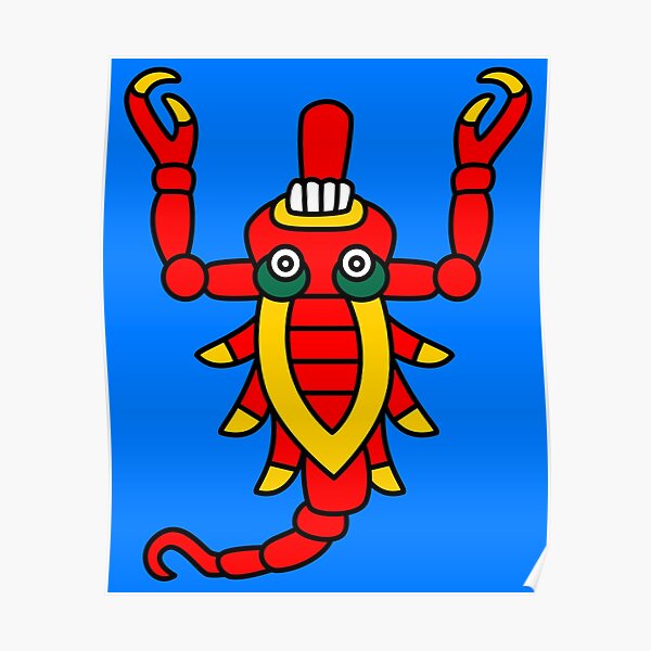 "Aztec Scorpion - Codex Laud 38" Poster for Sale by Gwendal | Redbubble