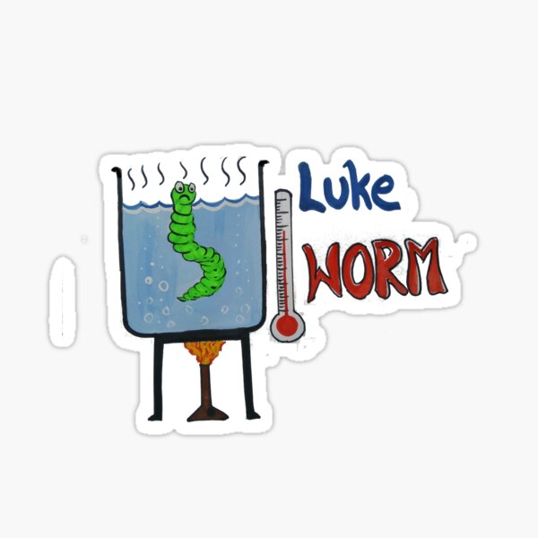 "luke WORM !!! :D" Sticker for Sale by Kalpataru | Redbubble