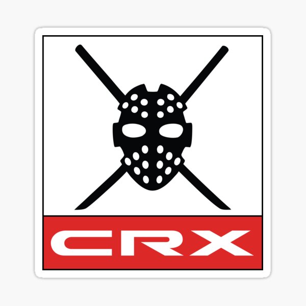 "Kanjo style track racing plates with hockey mask - Honda CRX" Sticker ...