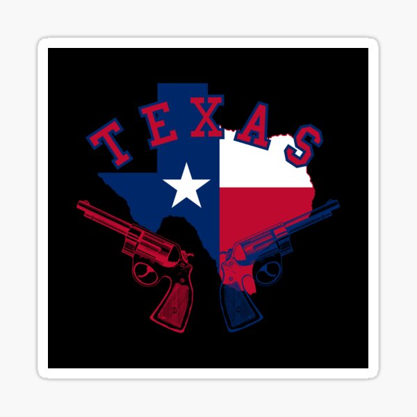 "Texas Guns" Sticker by jp-trading | Redbubble