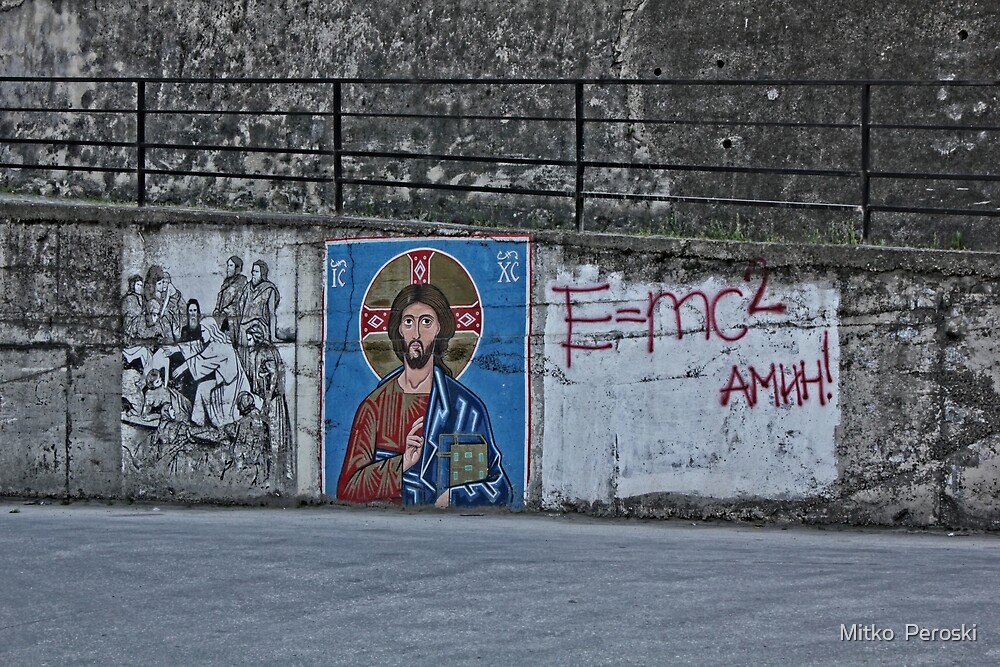 "Jesus Christ,Graffiti,Street Art,Skopje,Photography." by Mitko Peroski ...