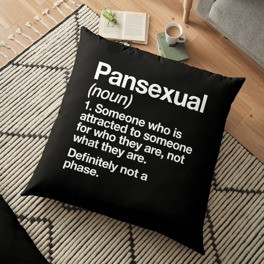 Pansexual Definition Funny Lgbtq Pan Pride Design Floor Pillow For