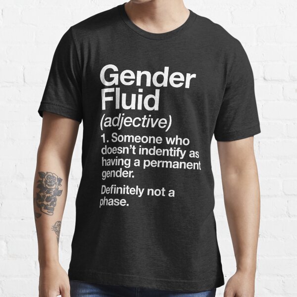 "Gender Fluid Definition Non-Binary LGBT Pride Design" T-shirt by ...