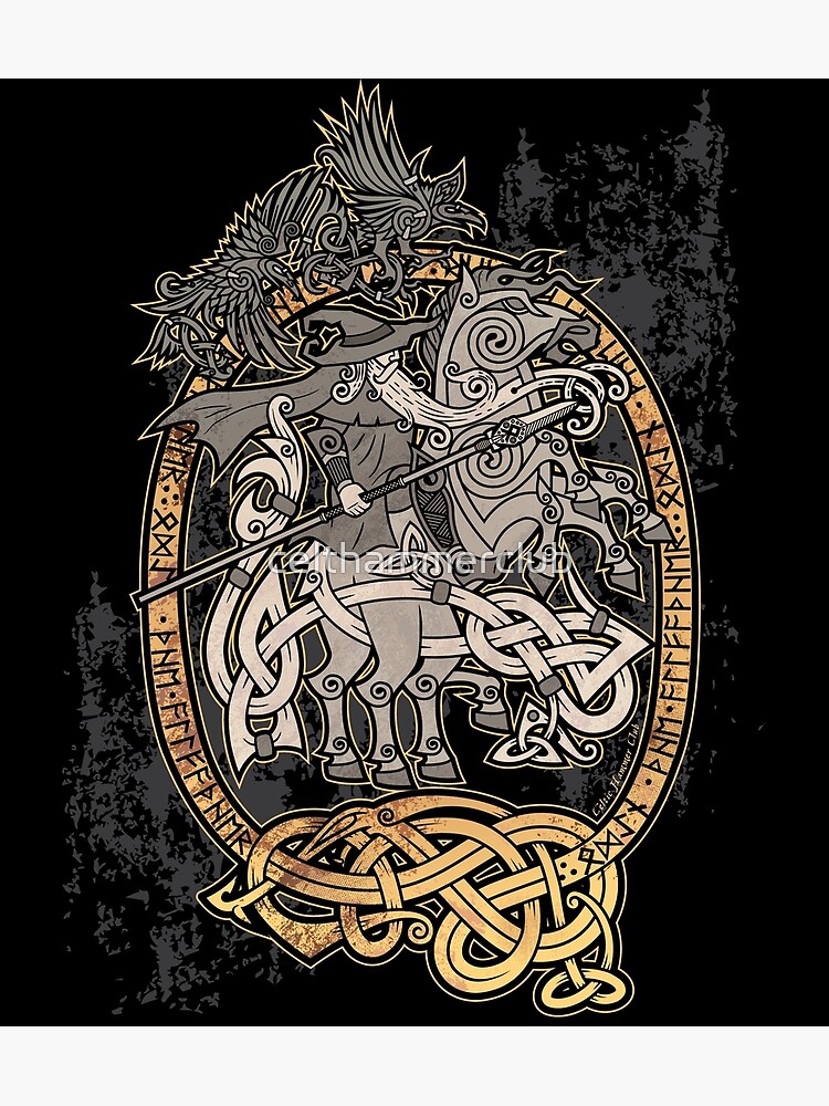 "Odin the Wanderer" Poster by celthammerclub | Redbubble