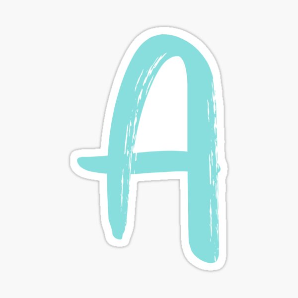 "Blue Letter A" Sticker for Sale by mynameisliana | Redbubble