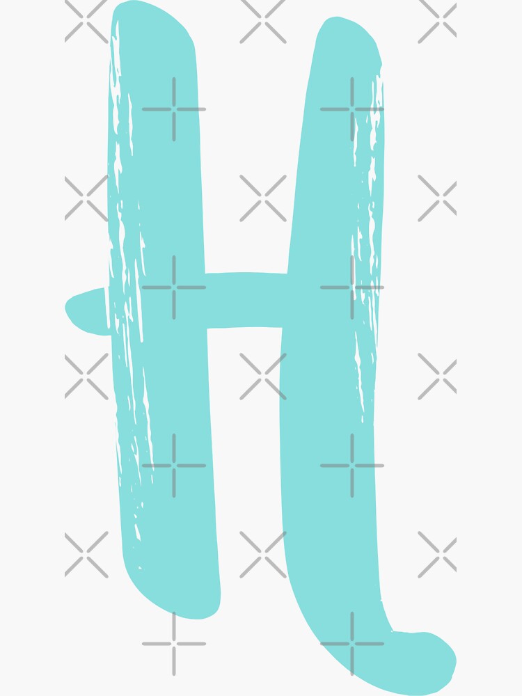"Blue Letter H" Sticker for Sale by mynameisliana | Redbubble