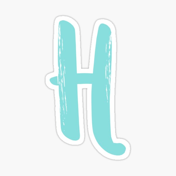 "Blue Letter H" Sticker for Sale by mynameisliana | Redbubble