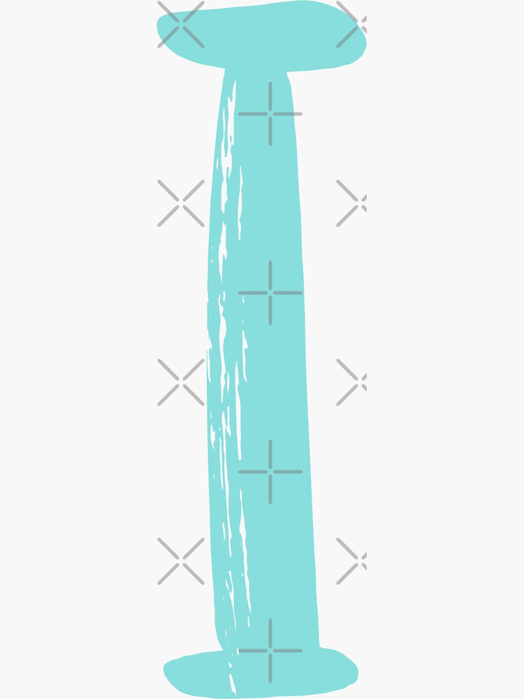 "Blue Letter I" Sticker for Sale by mynameisliana | Redbubble