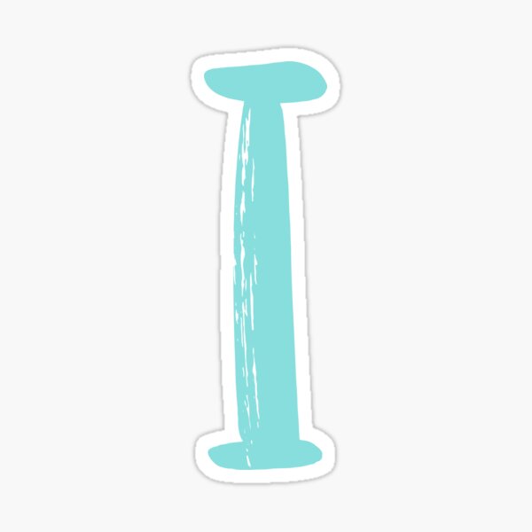 "Blue Letter I" Sticker for Sale by mynameisliana | Redbubble