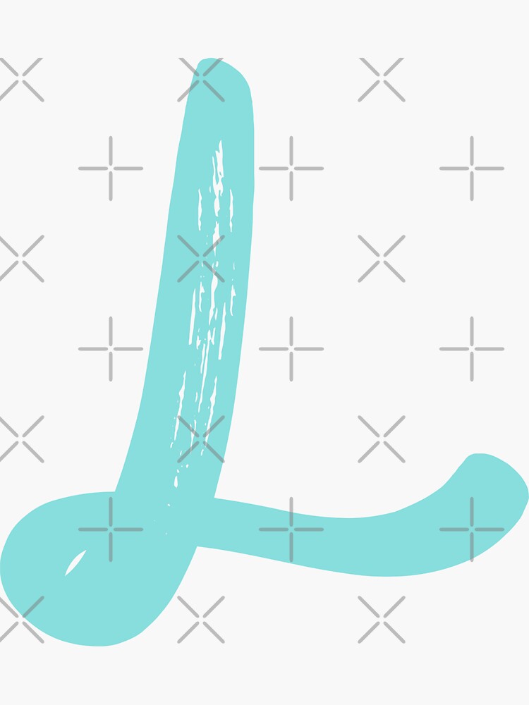 "Blue Letter L" Sticker for Sale by mynameisliana | Redbubble