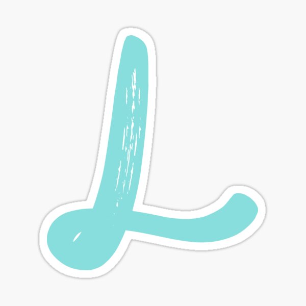 "Blue Letter L" Sticker for Sale by mynameisliana | Redbubble