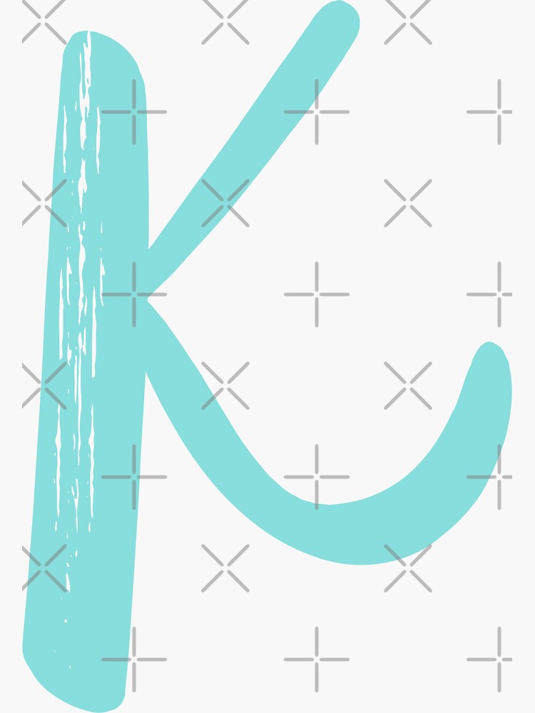 "Blue Letter K" Sticker for Sale by mynameisliana | Redbubble