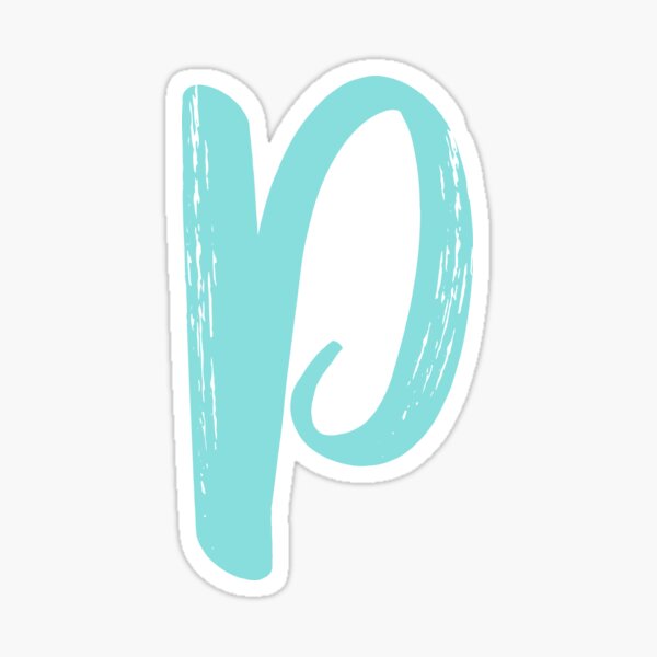 "Blue Letter P" Sticker for Sale by mynameisliana | Redbubble