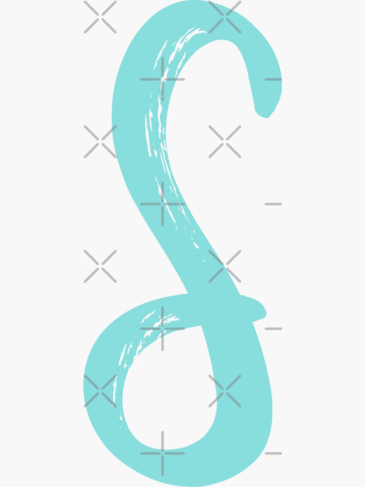 "Blue Letter S" Sticker for Sale by mynameisliana | Redbubble