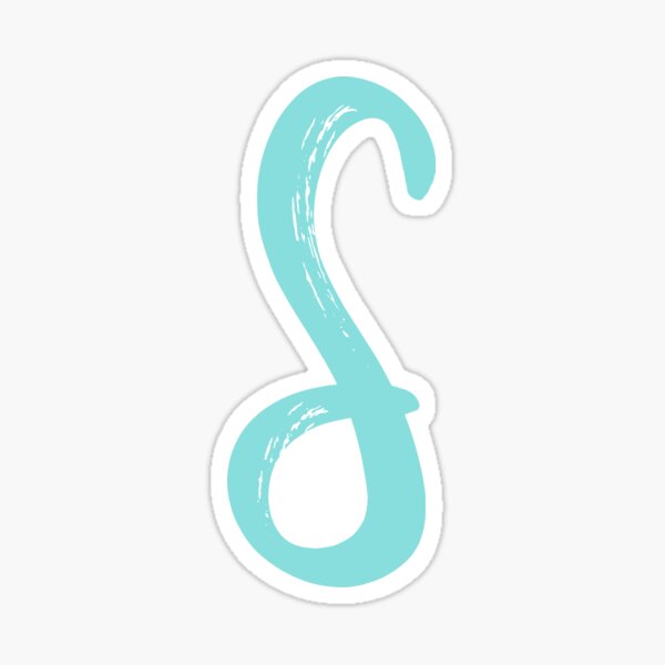 "Blue Letter S" Sticker for Sale by mynameisliana | Redbubble