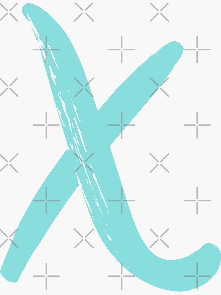 "Blue Letter X" Sticker for Sale by mynameisliana | Redbubble