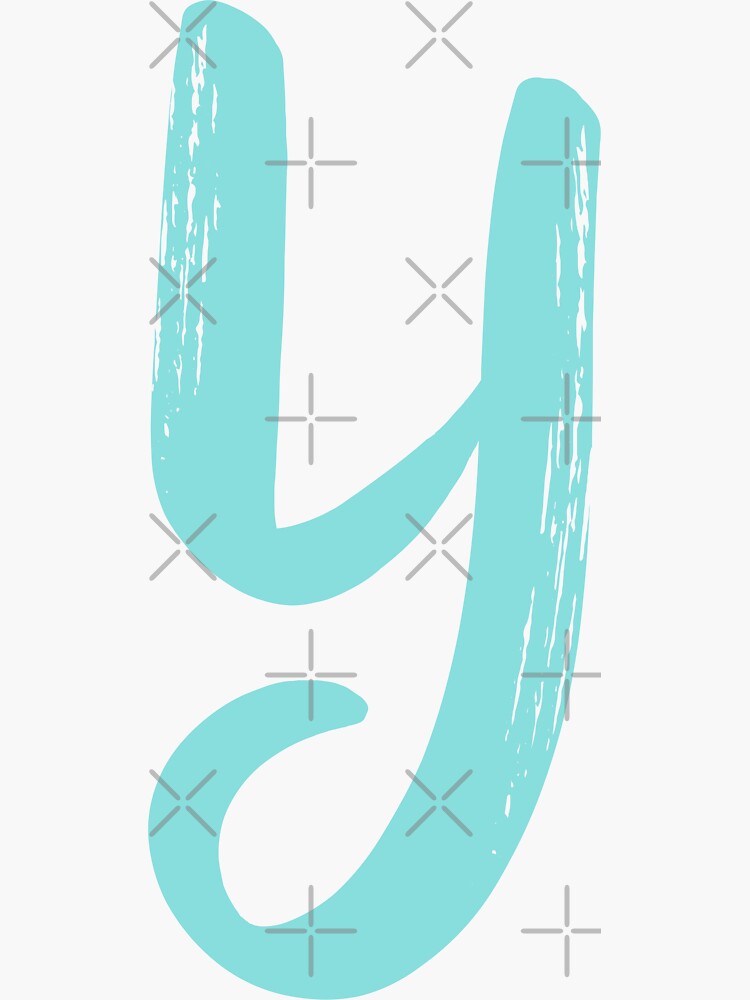 "Blue Letter Y" Sticker for Sale by mynameisliana | Redbubble