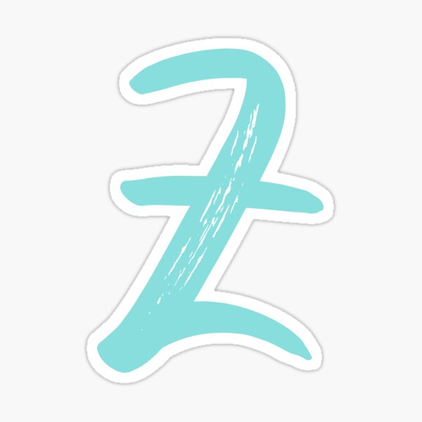 "Blue Letter Z" Sticker for Sale by mynameisliana | Redbubble