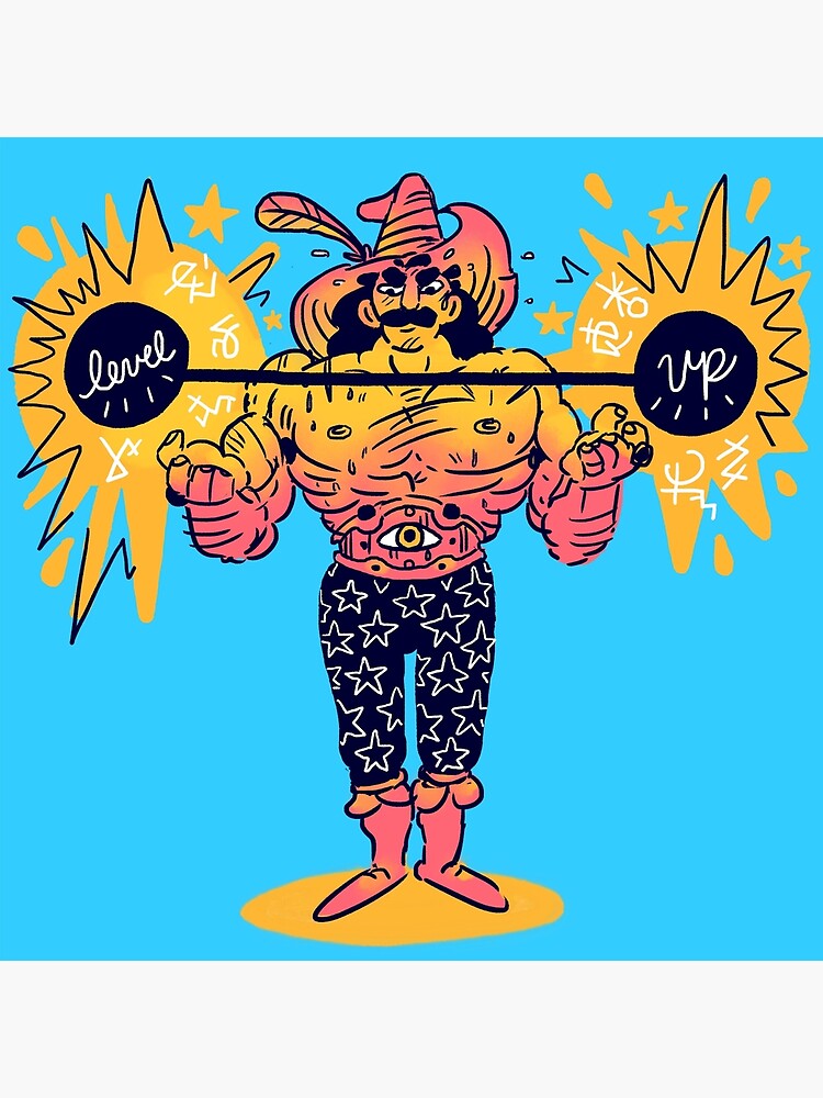 "Muscle Wizard" Art Print by BetterLegends | Redbubble