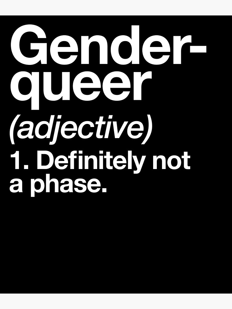"Gender Queer Definition Non-Binary LGBT Pride Design" Sticker by ...
