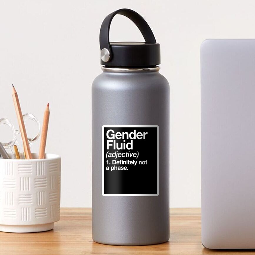 "Gender Fluid Definition Non-Binary LGBT Pride Design" Sticker for Sale ...