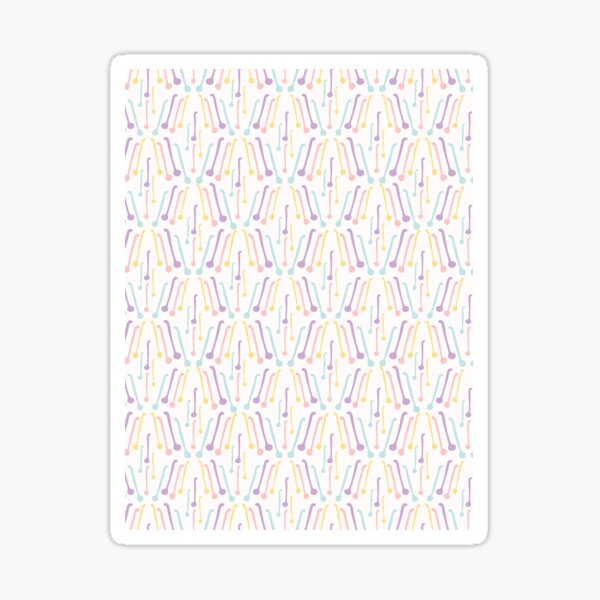 "Tea Spoons Vector Cutlery Pattern Pastel Colors " Sticker by Limolida ...