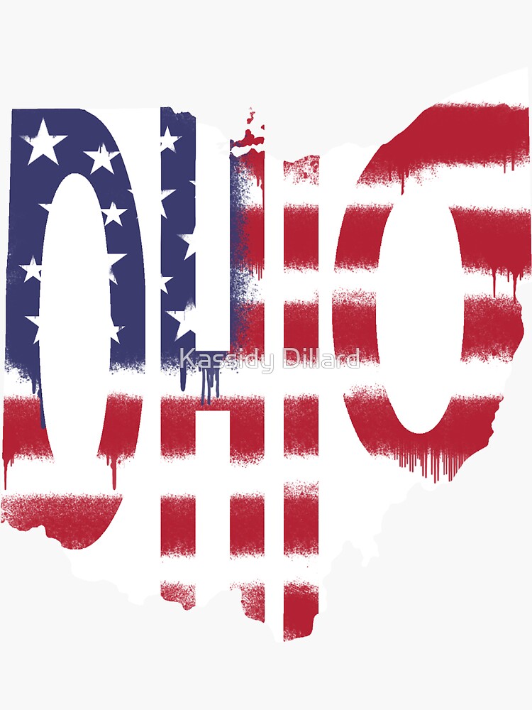 "Spray Painted Ohio Outline" Sticker for Sale by kasdillard | Redbubble