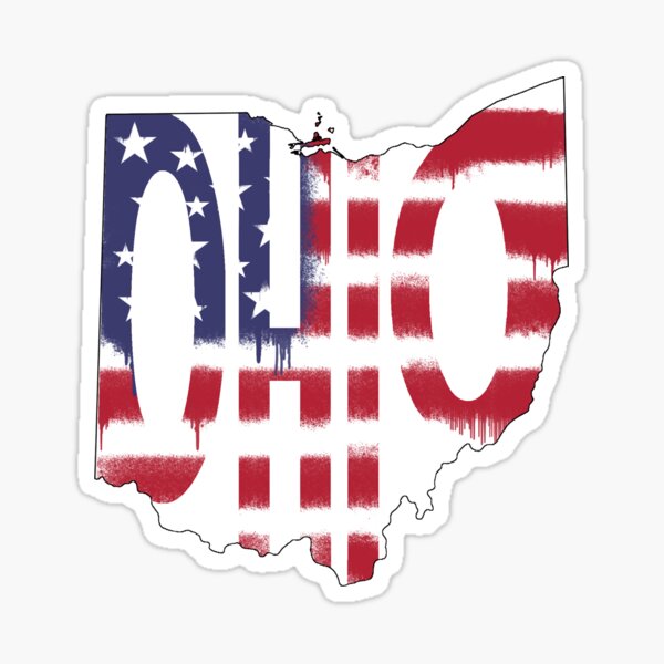 "Spray Painted Ohio Outline" Sticker for Sale by kasdillard | Redbubble