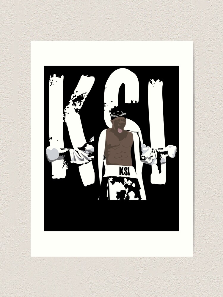 "KSI Black and White Vector" Art Print by SJTeesDesigns | Redbubble