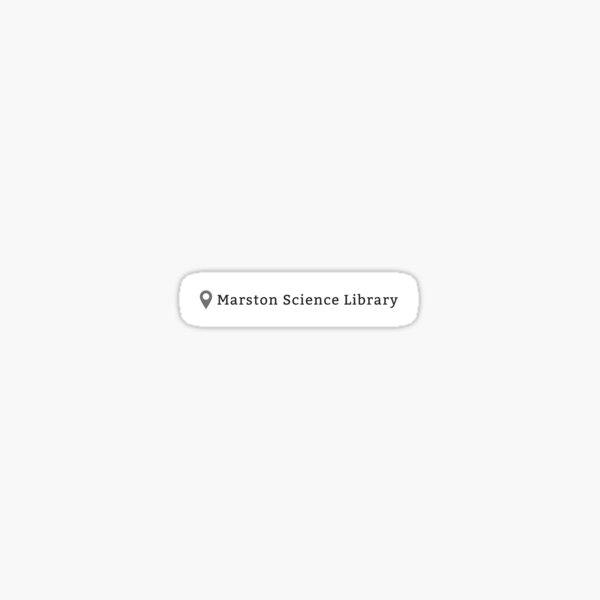 "Marston Science Library Sticker" Sticker for Sale by alliejgardner ...