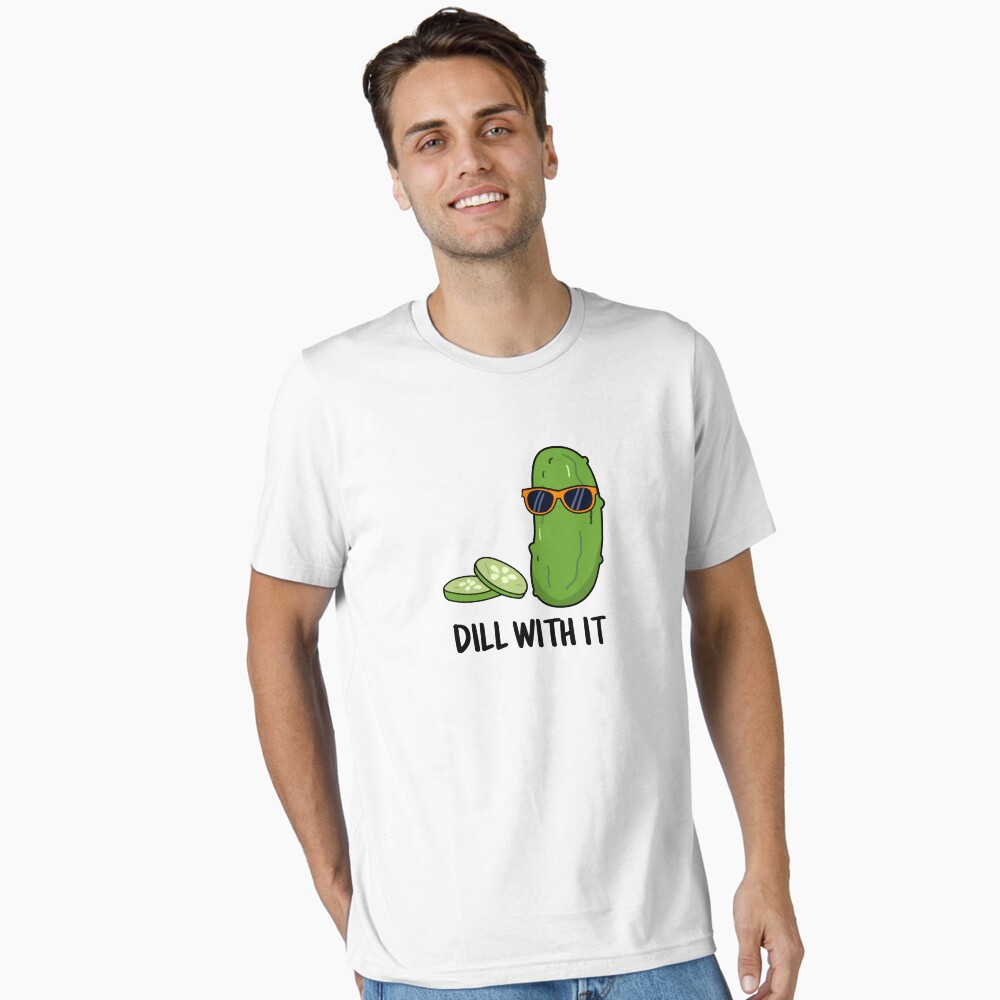 "Dill With It Funny Dill Pickle Puns " Sticker for Sale by punnybone ...