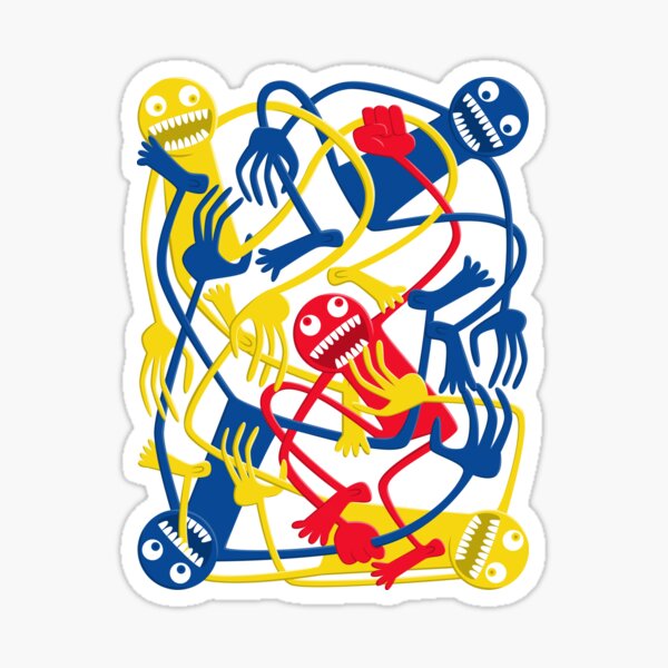 "Primary conflict" Sticker by Gwendal | Redbubble