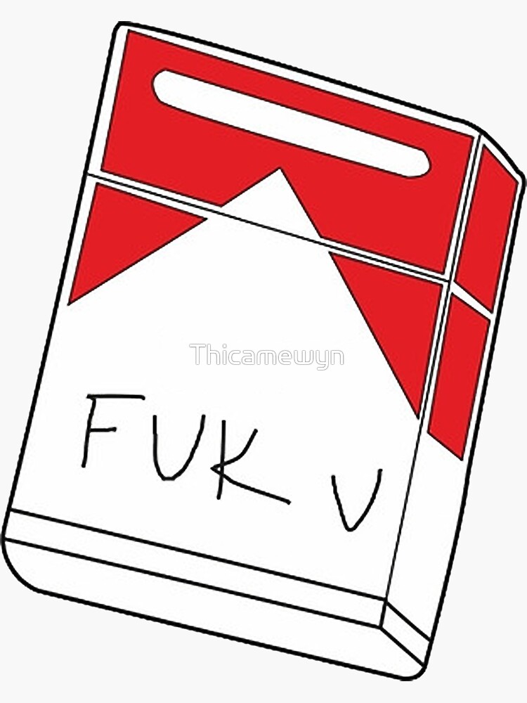 "Cigarette" Sticker for Sale by Thicamewyn | Redbubble