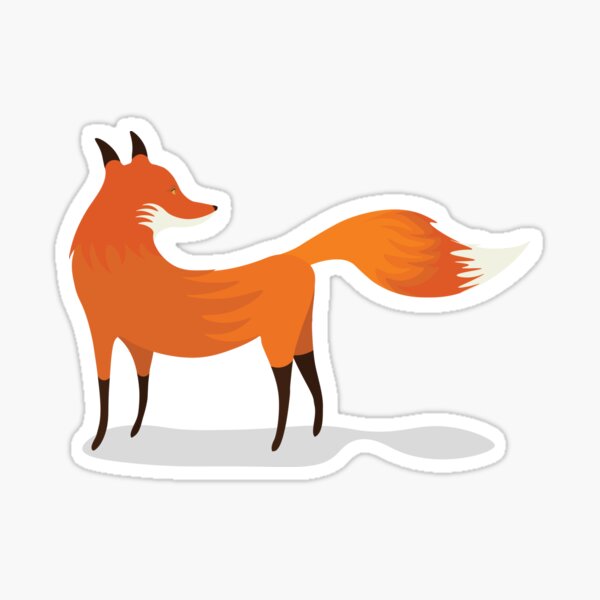 "Little Red Fox" Sticker for Sale by EyeSeeMS | Redbubble