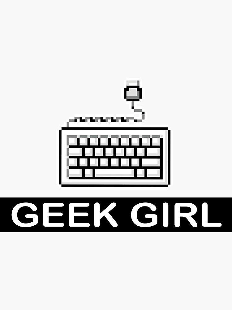 "Geek Girl STICKER" Sticker for Sale by KeepOnCoding | Redbubble
