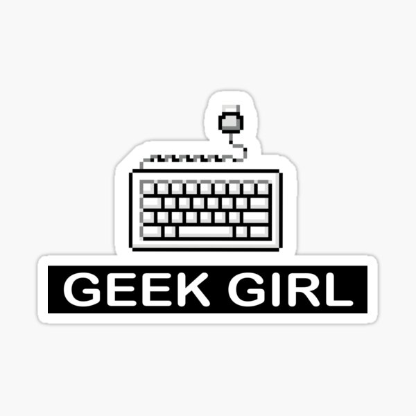 "Geek Girl STICKER" Sticker for Sale by KeepOnCoding | Redbubble