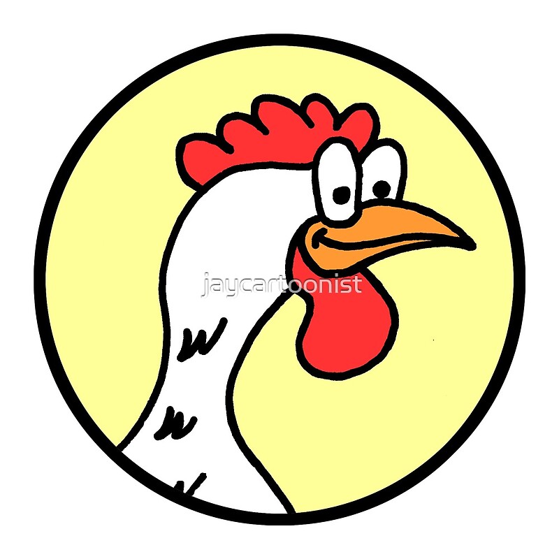 "Silly Chicken Head Cartoon Pattern" by jaycartoonist | Redbubble