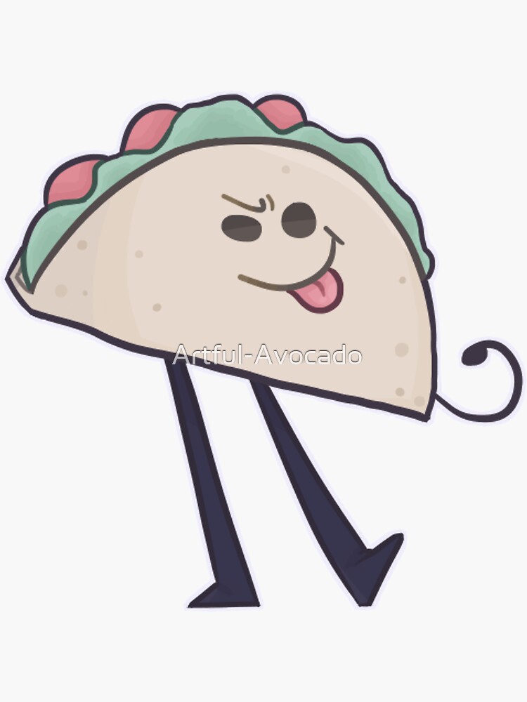 "ii Taco" Sticker for Sale by Artful-Avocado | Redbubble