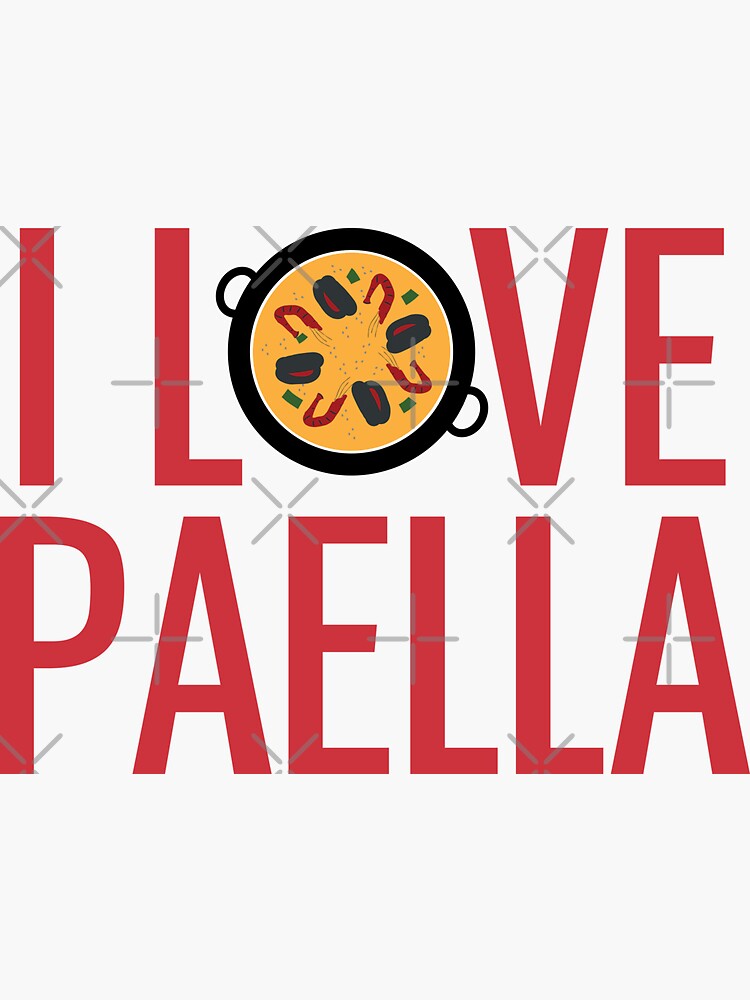 "I love Paella" Sticker by Gifafun | Redbubble