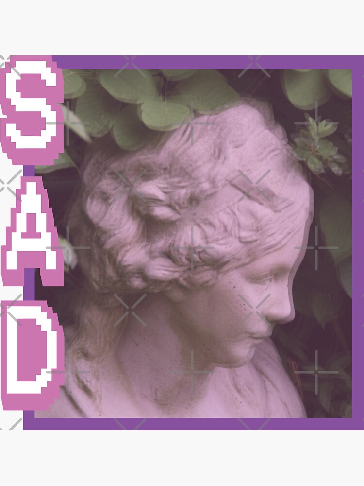 "Sad Vaporwave" Sticker for Sale by Gifafun | Redbubble