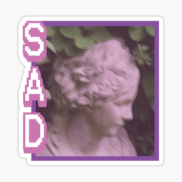"Sad Vaporwave" Sticker for Sale by Gifafun | Redbubble