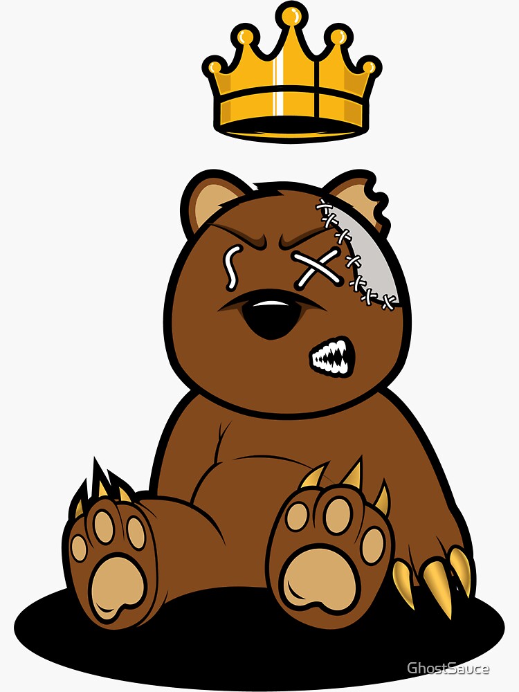 "King Ted" Sticker for Sale by GhostSauce | Redbubble